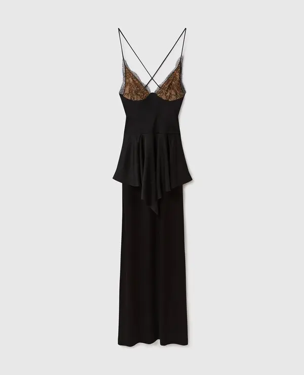 Stella McCartney Tiered Pleated Satin Gown