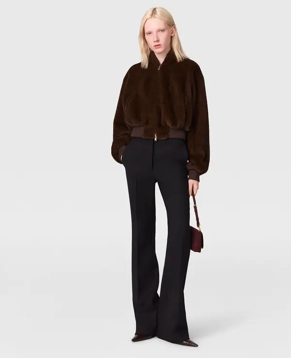 Stella McCartney Plush Mink Bomber Jacket