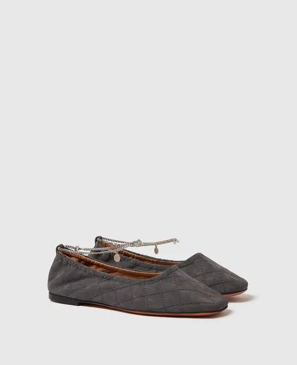 Stella McCartney Quilted Chain Ballerina Flats