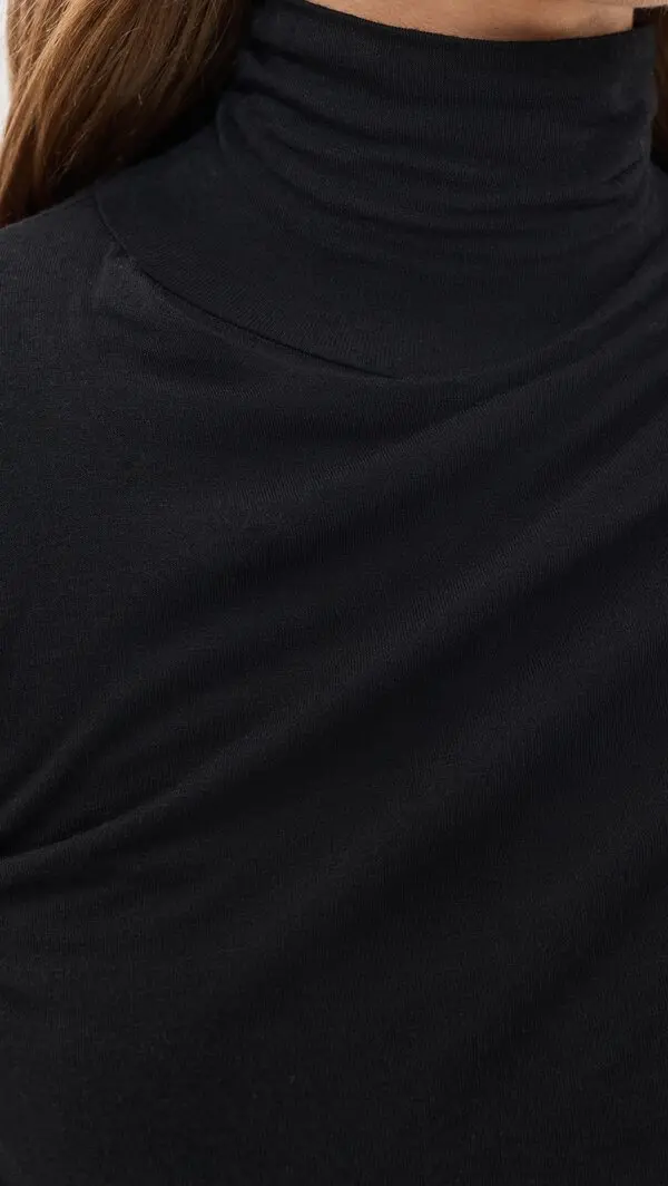 Enza Costa Sheer Bandana Turtleneck Tee