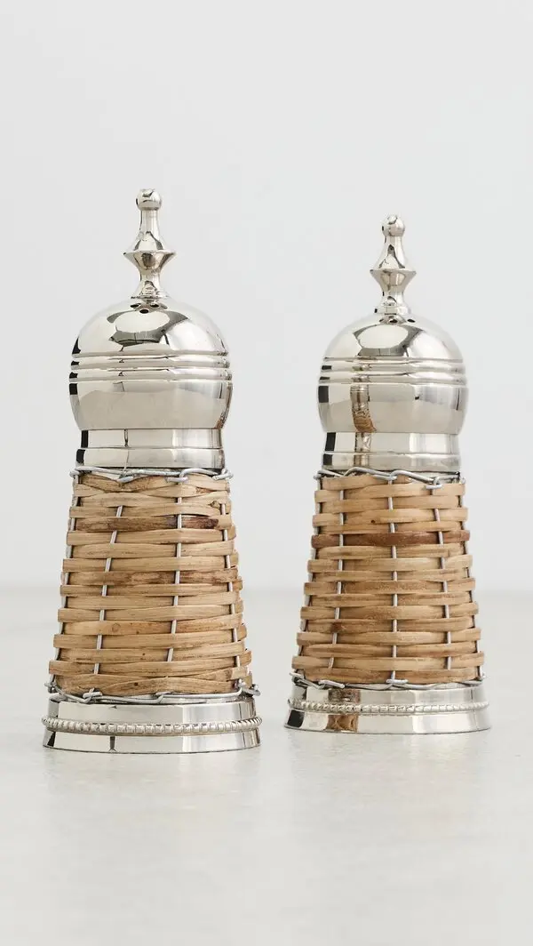 The Favorites Cap Ferrat Rattan Covered Salt And Pepper