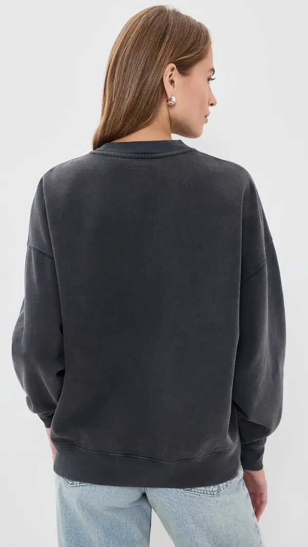 ANINE BING Miles Leopard Muse Sweatshirt