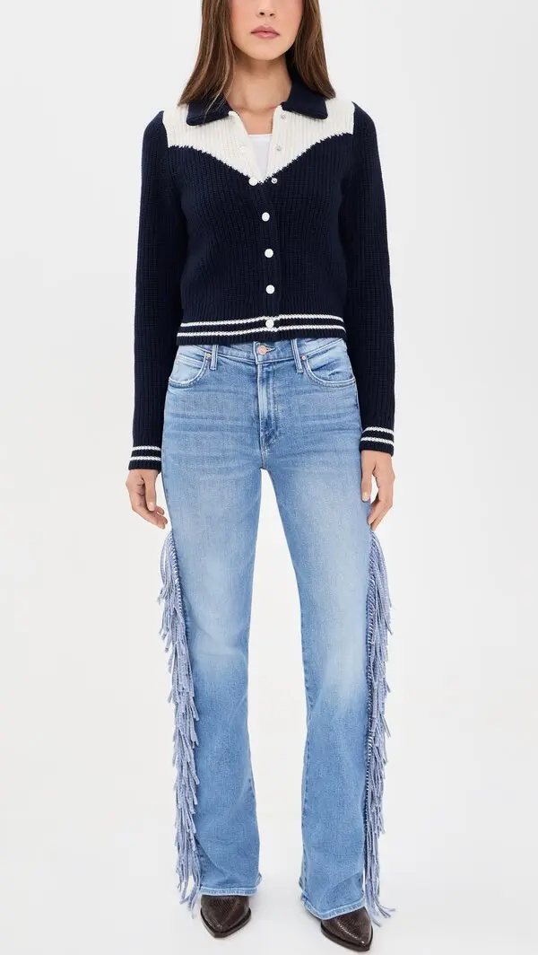 MOTHER The Fringe Desperado Sneak Western Jeans