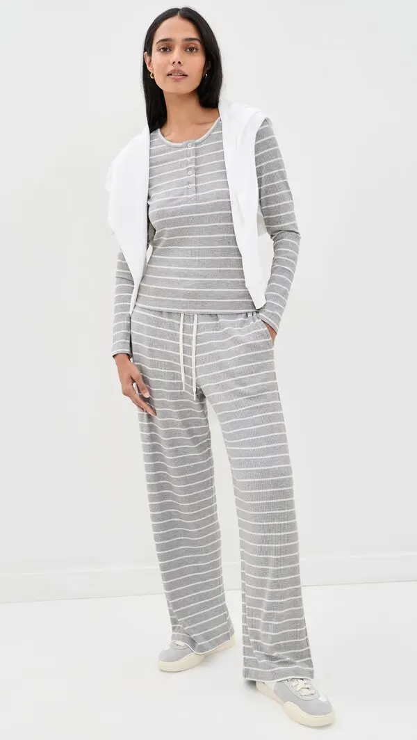 Year Of Ours Striped Wide Leg Pants