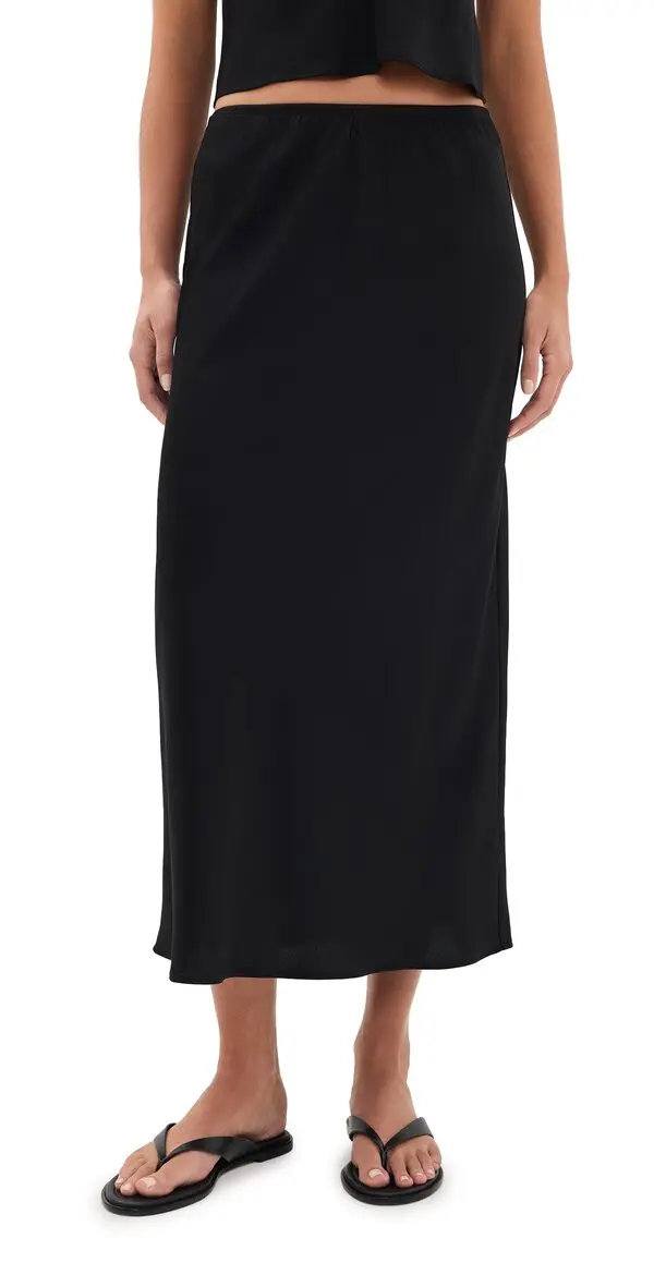 LESET Barb Bias Midi Skirt