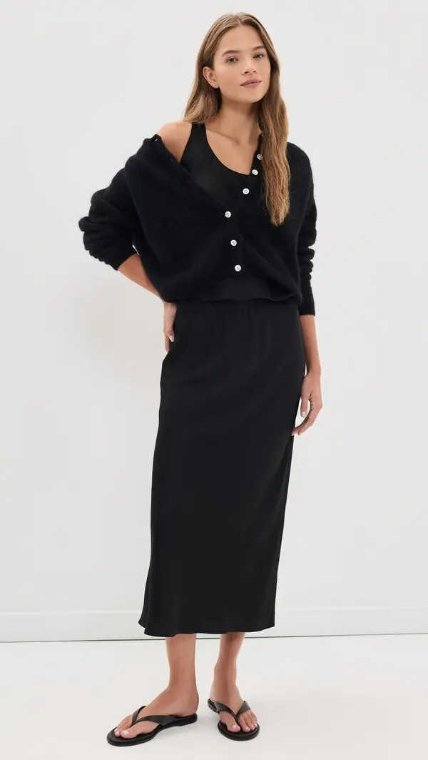 LESET Barb Bias Midi Skirt