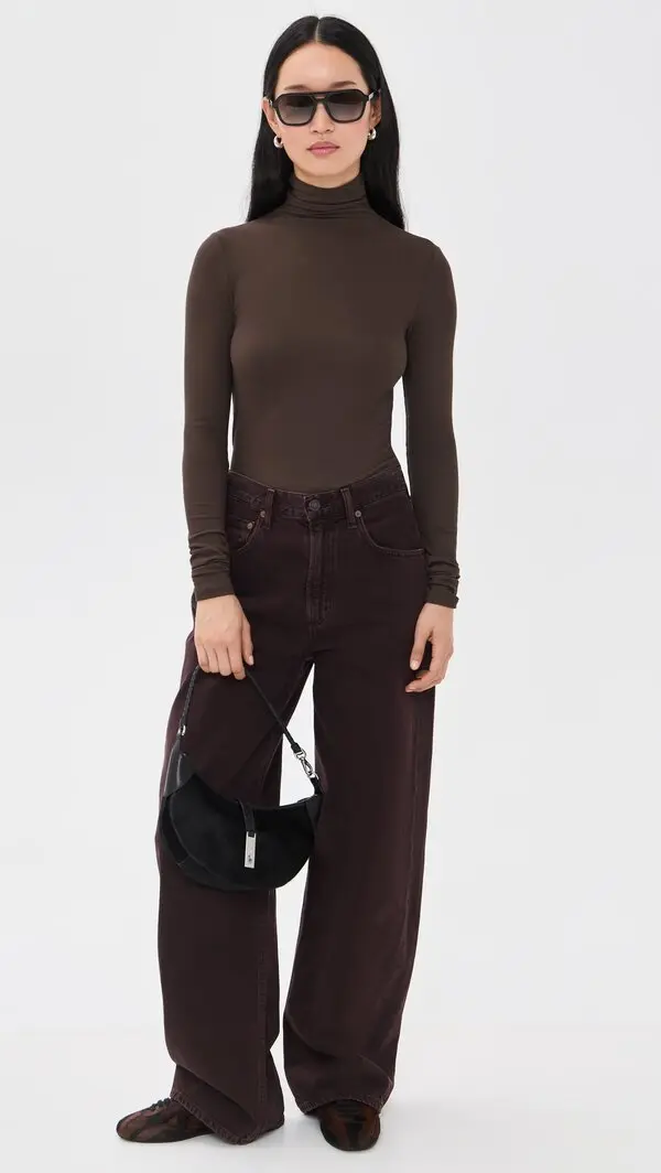 Joe's Jeans The Tony Long Sleeve Top - Dark Chocolate
