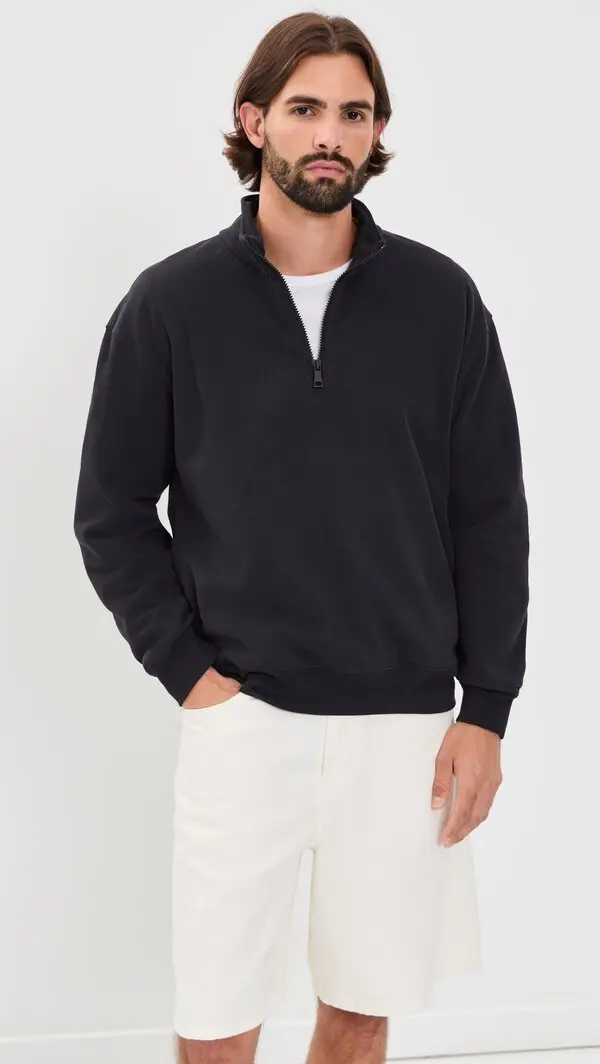 Beyond Yoga Luxe Fleece Half Zip Pullover - Black