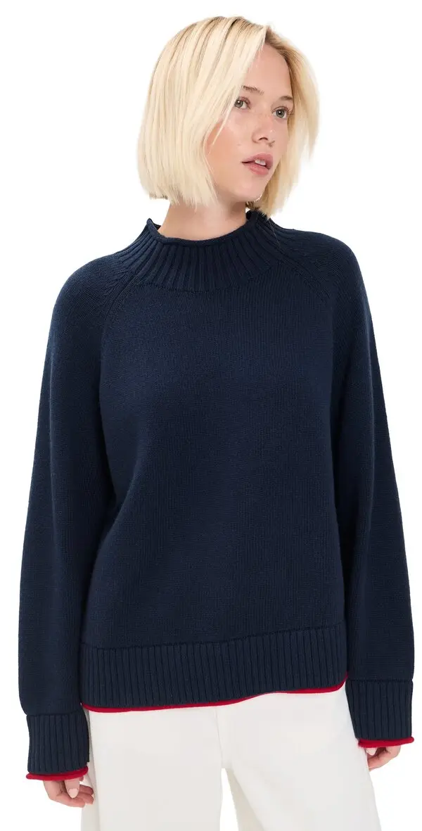 Rag & Bone Hazel Roll Neck Sweater - Navy