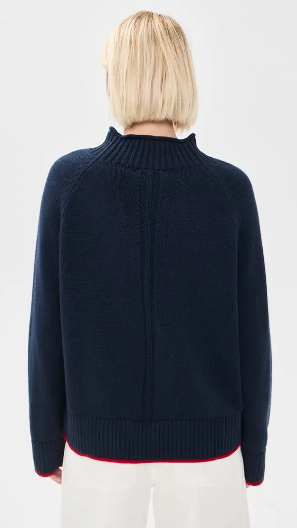 Rag & Bone Hazel Roll Neck Sweater - Navy