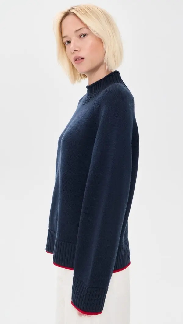 Rag & Bone Hazel Roll Neck Sweater - Navy