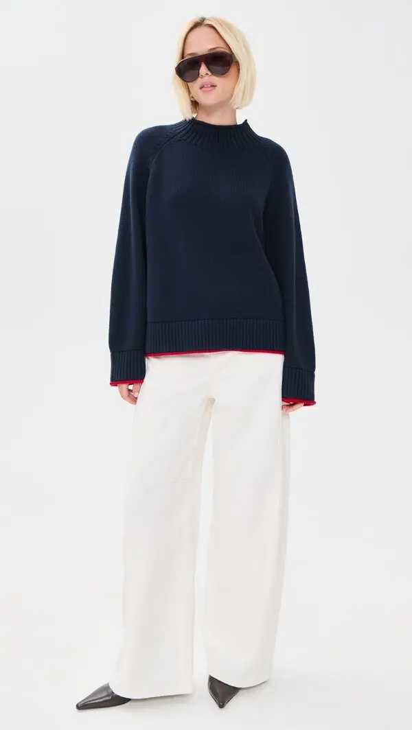 Rag & Bone Hazel Roll Neck Sweater - Navy