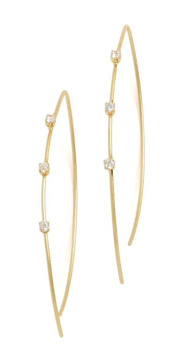 Shashi Oleander Hoop Earrings - Gold
