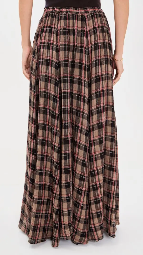 Free People Ives Maxi Skirt - Chocolate Combo