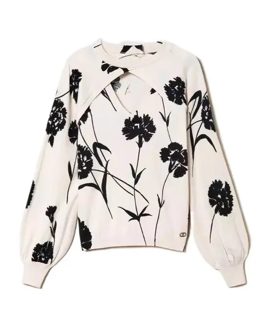 TWINSET Floral-print Top - White