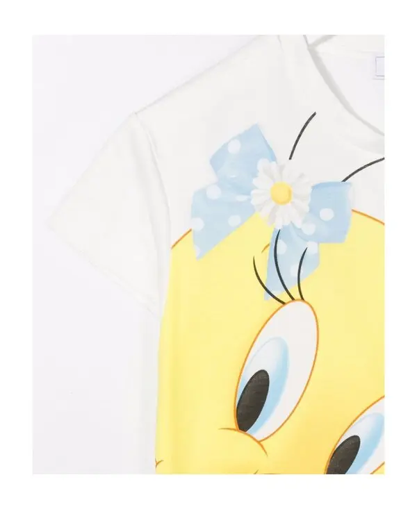 Monnalisa Cartoon-printed Crewneck T-shirt