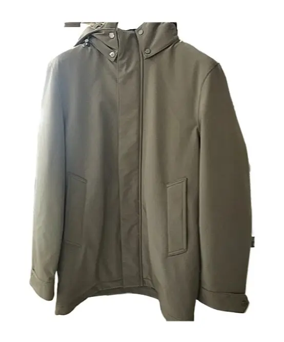 Woolrich Long Sleeved Hooded Buttoned Coat
