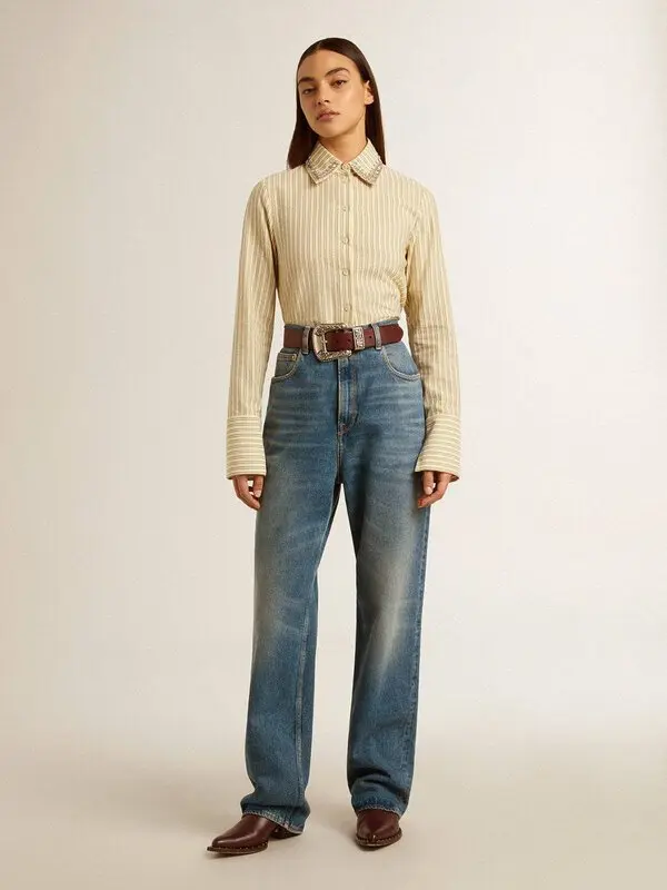 GOLDEN GOOSE Striped Buttoned Shirt