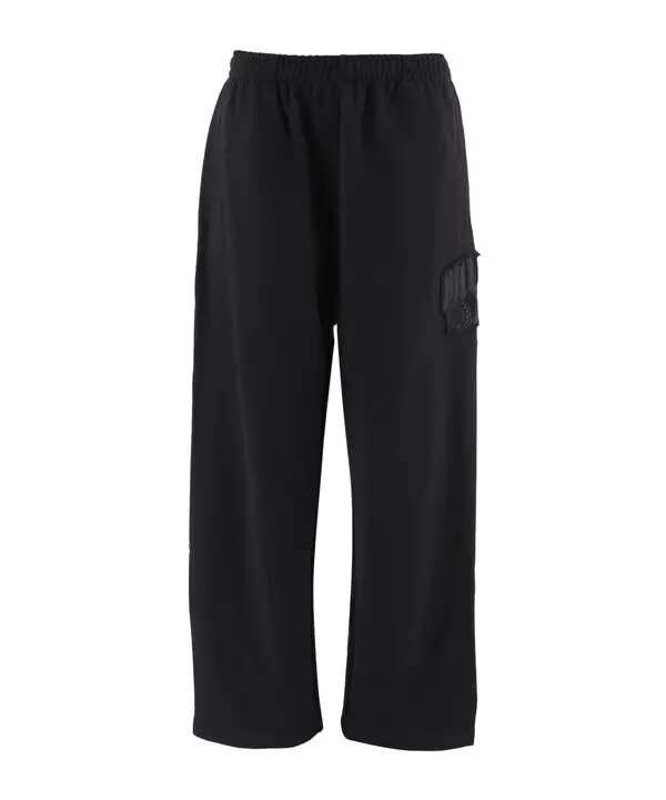 BILLIONAIRE Logo Patch Wide Leg Trousers