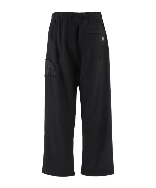 BILLIONAIRE Logo Patch Wide Leg Trousers