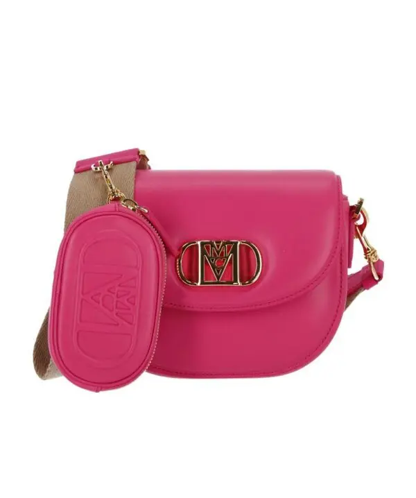 Mcm Travia Logo Plaque Mini Shoulder Bag