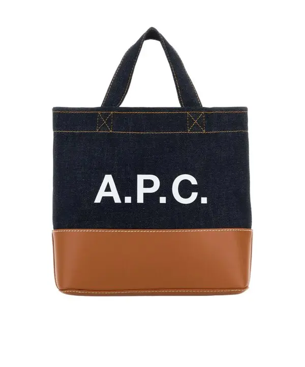 A.p.c. Denim Mini Axel Tote Bag - Black