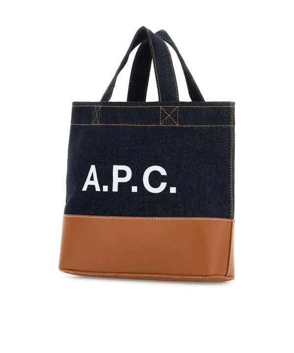 A.p.c. Denim Mini Axel Tote Bag - Black