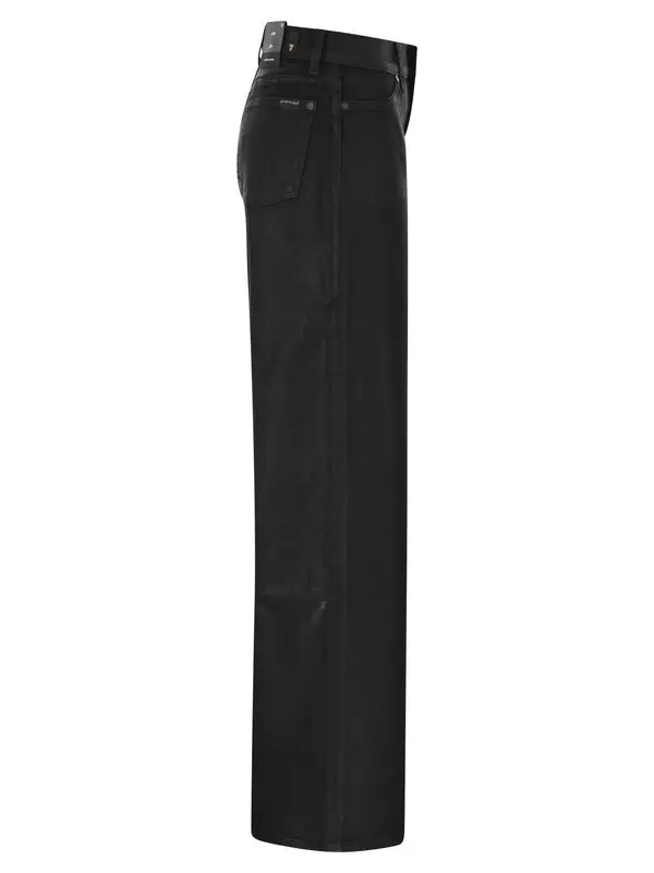 7 For All Mankind Lotta Wide-leg Jeans - Black