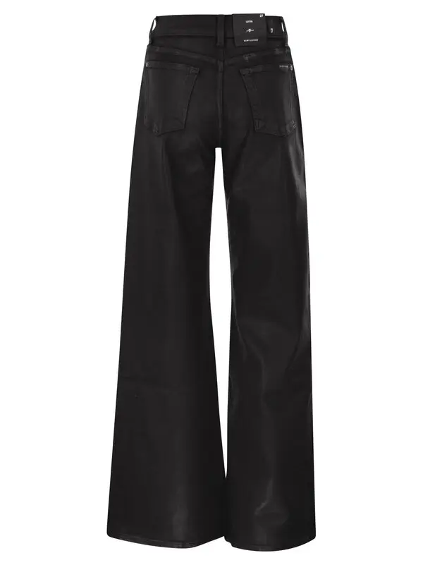 7 For All Mankind Lotta Wide-leg Jeans - Black