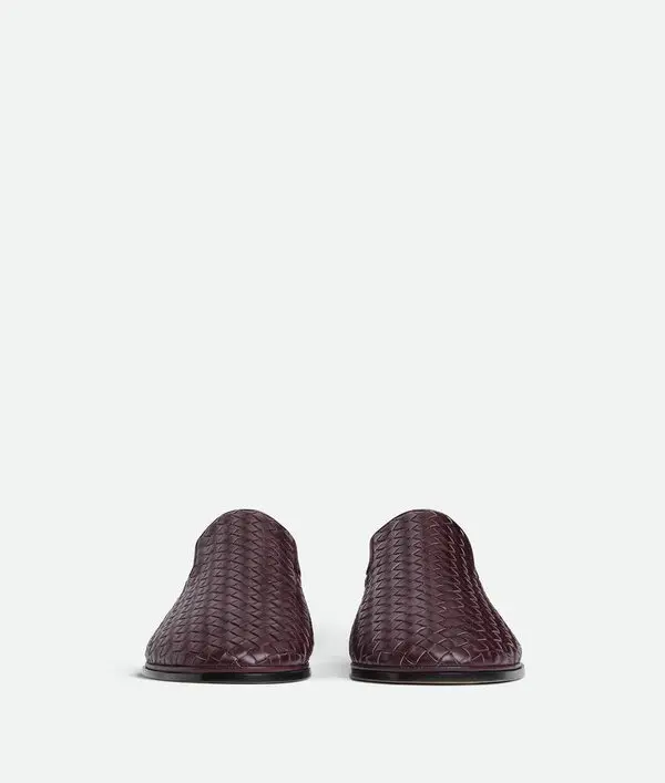 Bottega Veneta Intrecciato Motif Slip-on Shoes - Deep Barolo