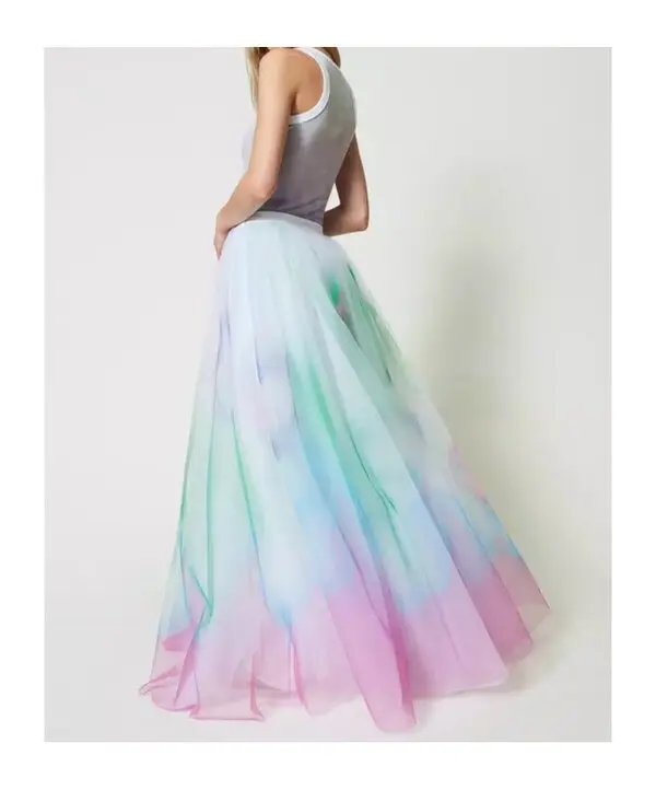 TWINSET Sprayed-effect Tulle Full Skirt