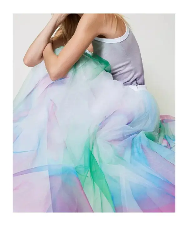 TWINSET Sprayed-effect Tulle Full Skirt