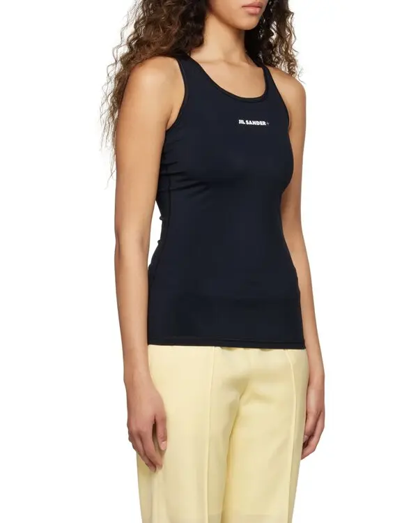 JIL SANDER Logo-printed Racerback Tank Top