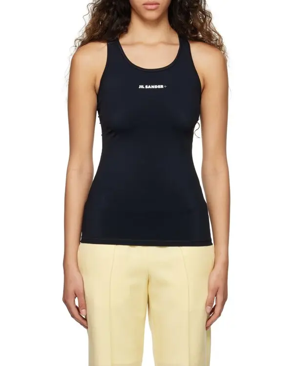 JIL SANDER Logo-printed Racerback Tank Top