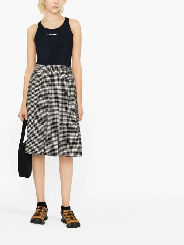 JIL SANDER Logo-printed Racerback Tank Top