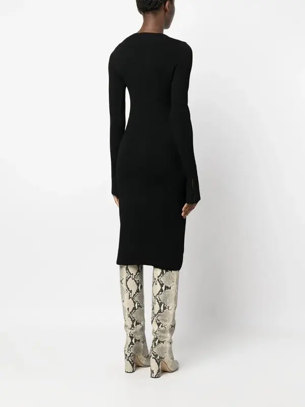 Proenza Schouler Long-sleeved Knitted Midi Dress