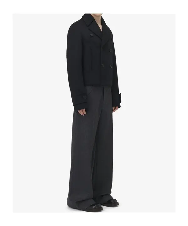 Alexander McQueen Double Breasted Felt Peacoat