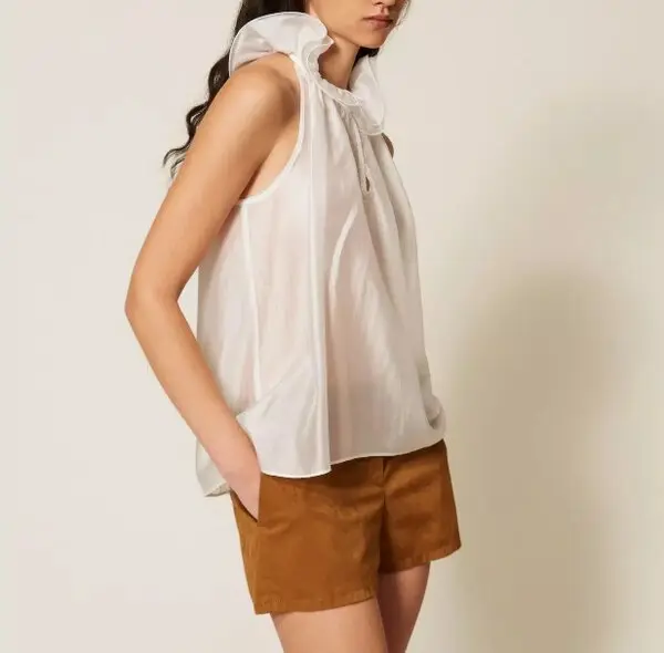 TWINSET Ruffled Voile Top