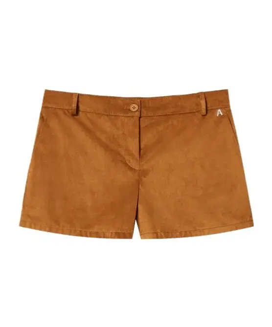 TWINSET Faux-suede Mini Shorts - Brown