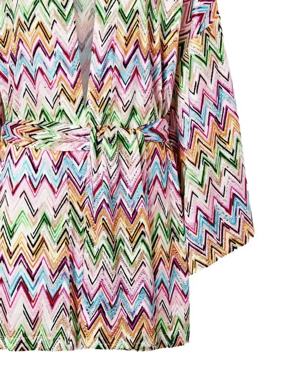 Missoni Patterned Belted Beachwear Cover-up