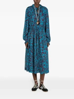 Dries Van Noten Printed Midi Dress