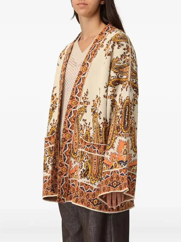 Etro Paisley-patterned Belted Cardigan