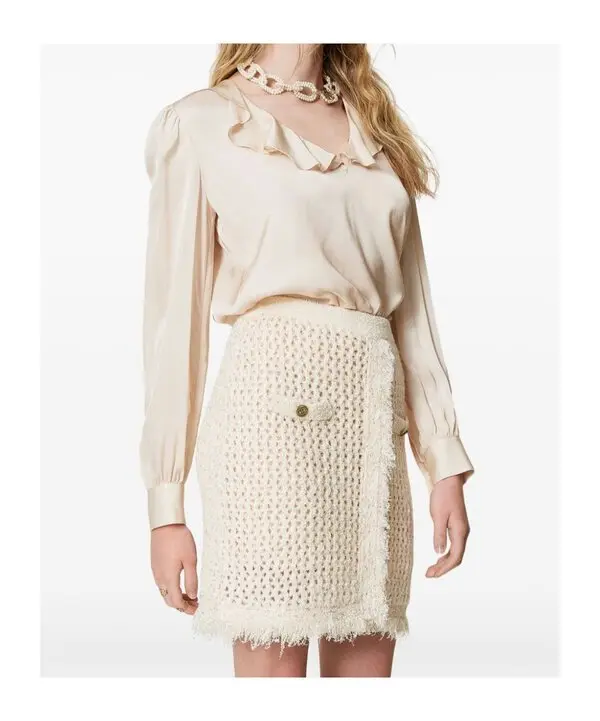 TWINSET Mesh-knit Miniskirt