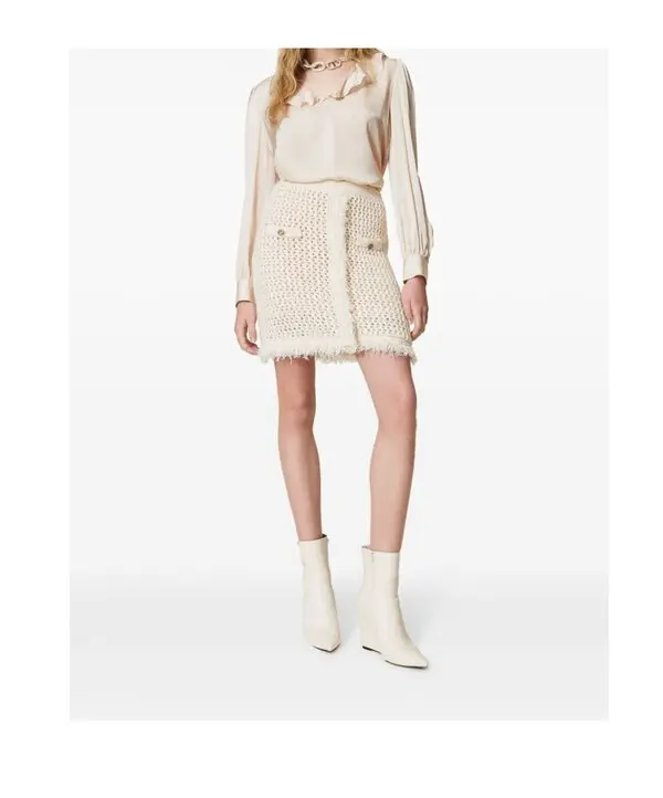 TWINSET Mesh-knit Miniskirt