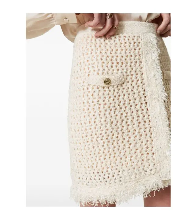 TWINSET Mesh-knit Miniskirt