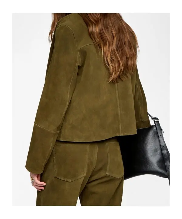 Zadig&Voltaire Lessa Button Suede Jacket - Brown
