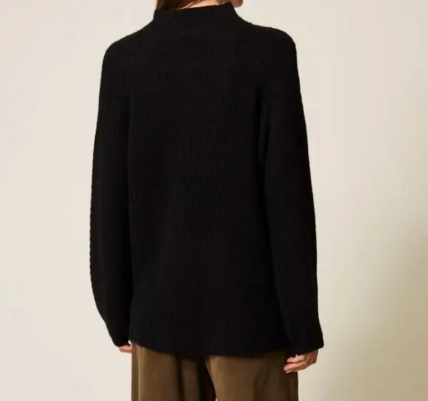 TWINSET Turtleneck Ribbed Sweater
