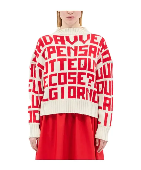 MSGM X Caterina Frongia Crewneck Jumper - Red
