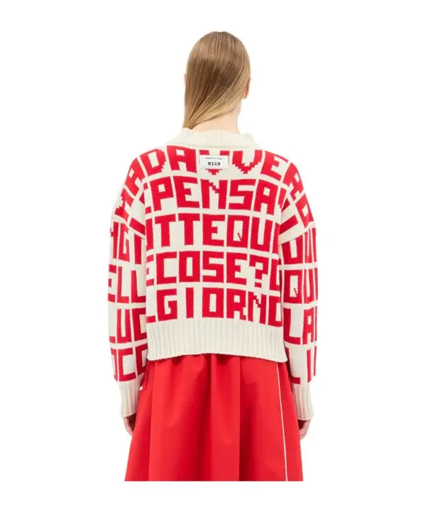 MSGM X Caterina Frongia Crewneck Jumper - Red