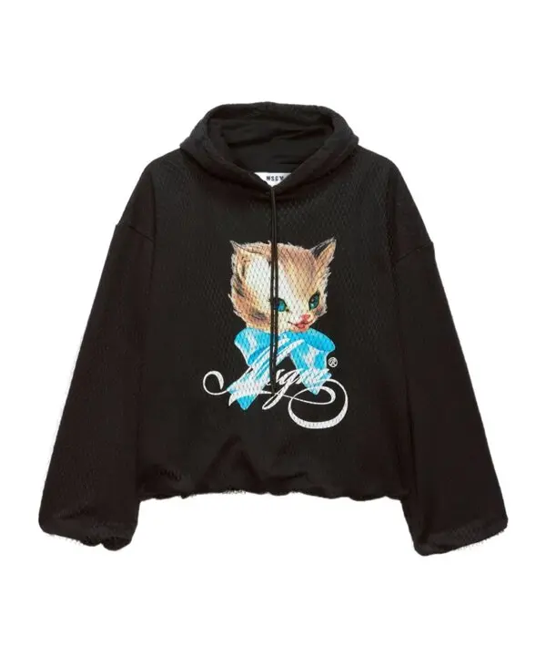 MSGM Graphic Kitty Hoodie